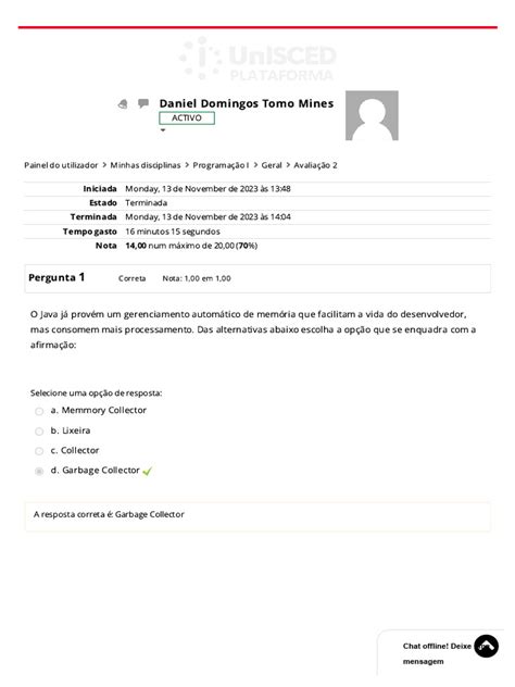 Avaliação 2 Revisão Da Tentativa Programacao Pdf Algoritmos Java Linguagem De Programação