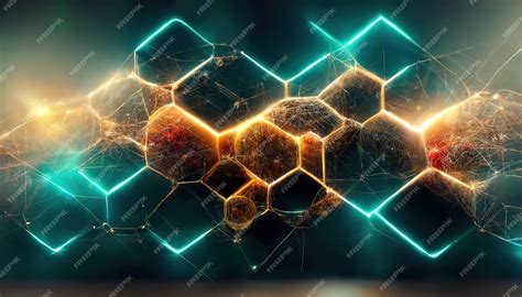 Premium Photo 3d Abstract Tech Background Floating Numbers Hud