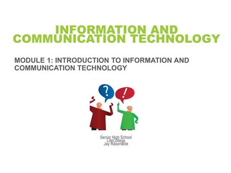 Module 1 Introduction To Information And Communication Technology Pptx