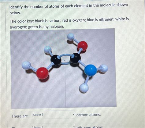 Solved Identify The Number Of Atoms Of Each Element In The