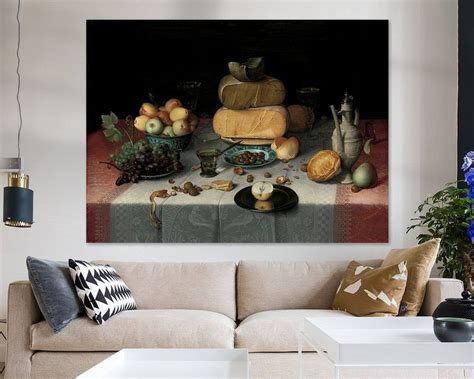 Stillleben Mit Käse Floris Claesz Van Dijck Artframe Leinwand Poster Und Mehr Art Heroes