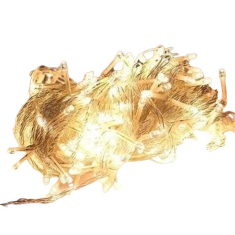 Plastic Golden Led String Lights With 100 Leds For Home Decoration 10