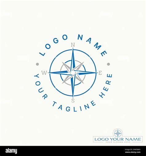 Logo Design Graphic Concept Creative Premium Vector Stock Emblem Unique Compass Signpost