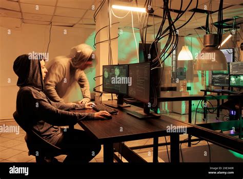 Cybercriminals Planning Network Hacking With Encryption Breaking Into Firewall Server And