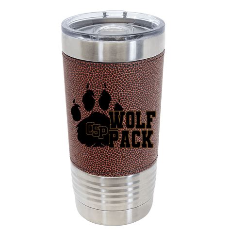 Csp Wolfpack Mini Football 20oz Football Tumbler Triple E Apparel