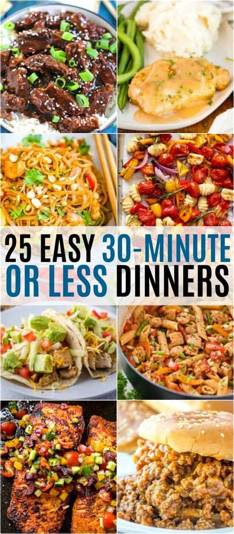 Quick And Delicious 30 Minute Dinner Recipes