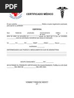Certificado Medico Prenupcial Formato Pdf Matrimonio Prueba Genética