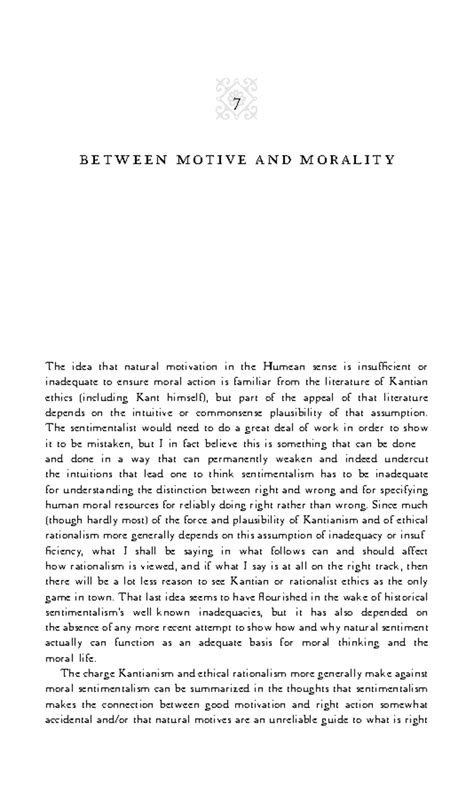 Michael Slote Between Motive And Morality A Sentimentalist Defense