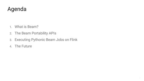 Python Streaming Pipelines With Beam On Flink Pptx