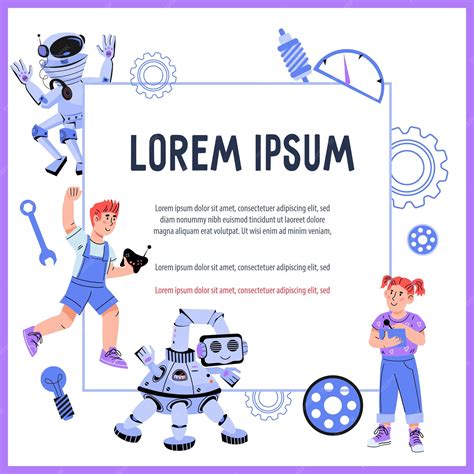 Premium Vector Banner For Advertising Robotics And Programming School