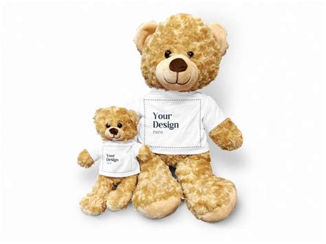 Customizable Small And Large Plus Teddy Bear Set Customhappy