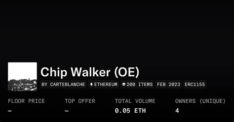 Chip Walker Oe Collection Opensea