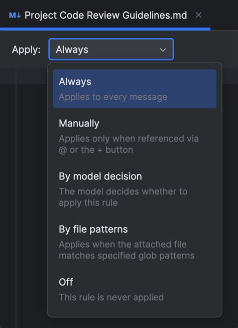 Configure Project Rules Ai Assistant Documentation
