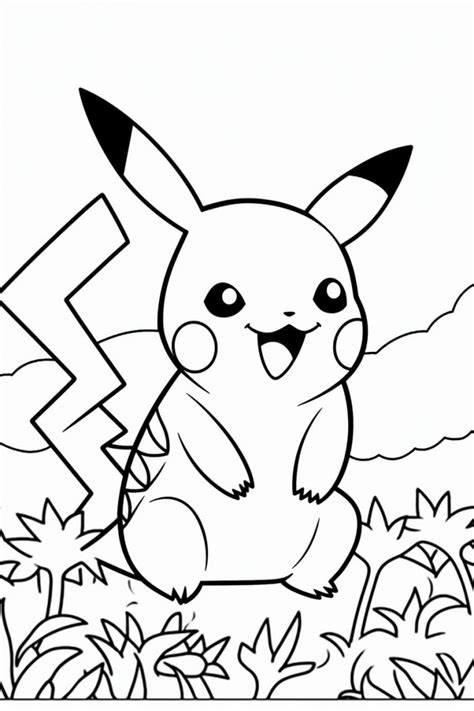 Pikachu To Color Printable