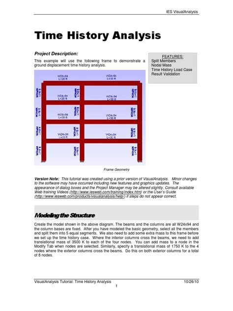 Time History Analysis Modeling The Structure Pdf Text File Computer File
