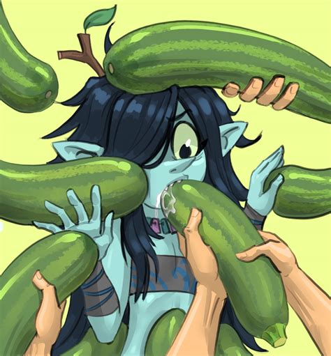 Flick The Thief Original 1girl Black Hair Blue Skin Colored Skin