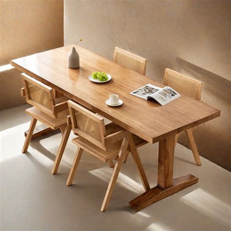 Loon Peak 4 Person Burlywood Solid Wood Rectangular Dining Table Set Wayfair Canada