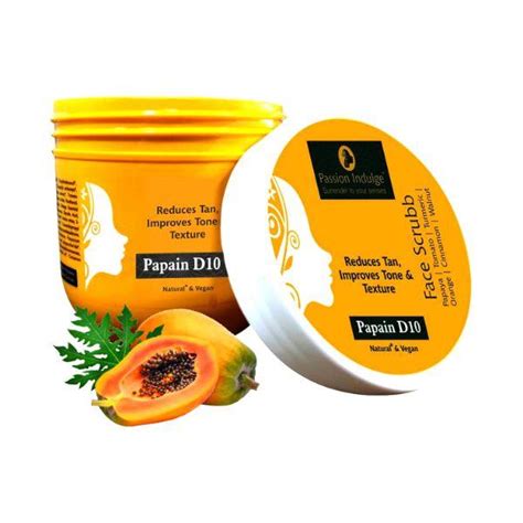 Buy Passion Indulge Papain D10 Face Scrubb Natural And Vegan Reduces