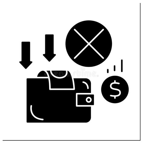 Money Glyph Icons Stock Vector Illustration Of Computer 132940210