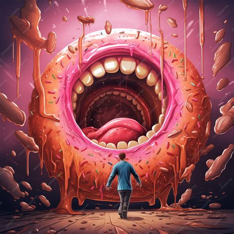 Premium Photo Donut Horror Movie Illustration