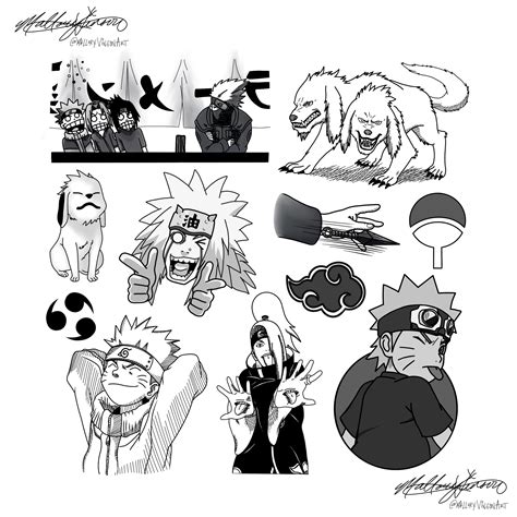 Naruto Flash Tattoo Sheet By Mallory Vinson Anime Tattoos Naruto