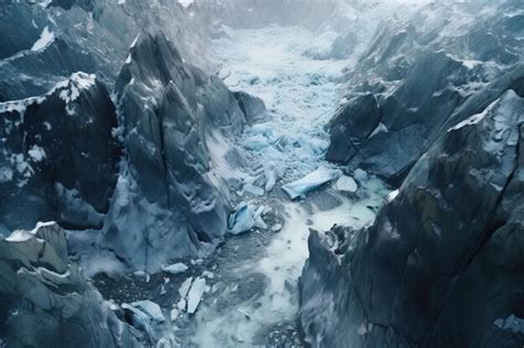 Premium Photo AI Generated Illustration Of A Winter Glacier Scene