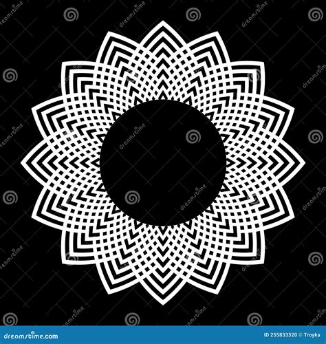 Abstract Radial Circle Pattern For Decorative Round Frame Stock Vector Illustration Of Frame