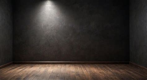 A Dark Room With A Dark Wall And A Light On The Wall Premium Ai