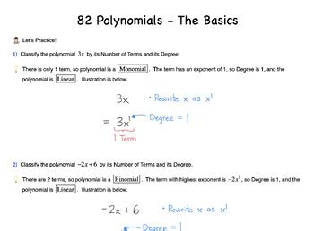 Algebra Polynomials BUNDLE By MathKook TPT