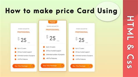 How To Create Pricing Table Using Only Html And Css 24 Muhibbullah