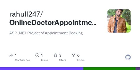 GitHub Rahull OnlineDoctorAppointmentSystem ASP NET Project Of Appointment Booking