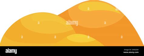Cartoon Illustration Of Rolling Sand Dunes Forming A Barren Desert