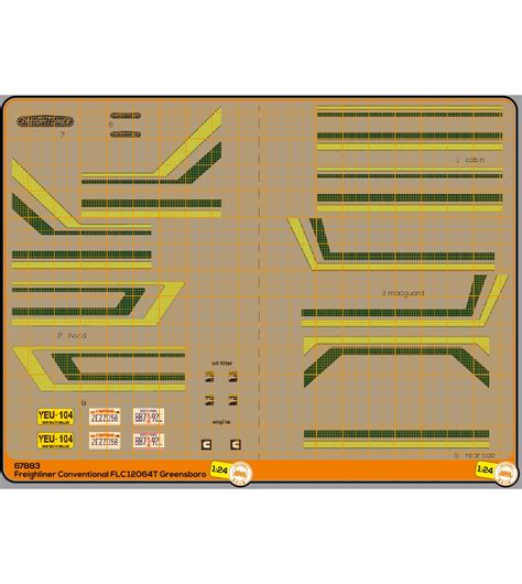 Max Model Decals 67883 Freightliner Flc Greensboro Scheme Decals St Supply Co Ltd