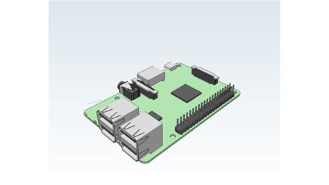 Raspberry Pi Model B STEP D CAD PARTcloud