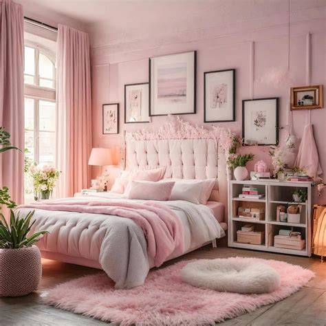 Pink Bedroom With White Decor Pastel Pink Aesthetic Bedroom Ideas