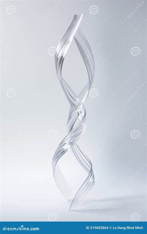 A Long Thin Clear Object With A Spiral Shape Stock Illustration