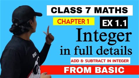 Class 7 Chapter 1 Integer Exercise 11 Full Concept Maths By