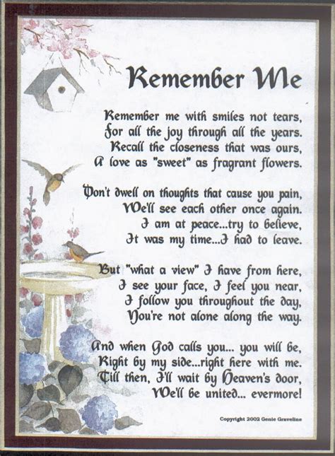 Short Death Poems For Loved Ones
