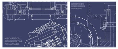 Engineering Set Cover Flyer Banner Background Vector Image