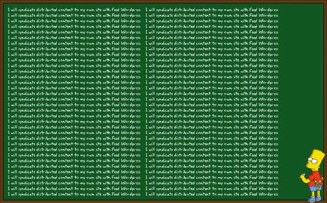 Bart Simpson Blank Chalkboard