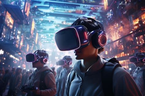 Premium Ai Image Virtual Reality Technology Concept Applied To Entertainment