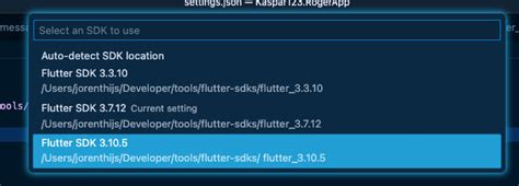 Dart FlutterSdkPath Setting In Vscode S Settings Json Is A User Specific Absolute Path Causing