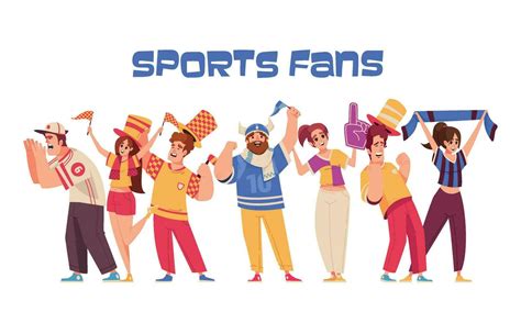 Sports Fan Set 25804050 Vector Art At Vecteezy