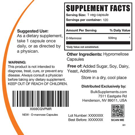 D Mannose Powder D Mannose Supplement