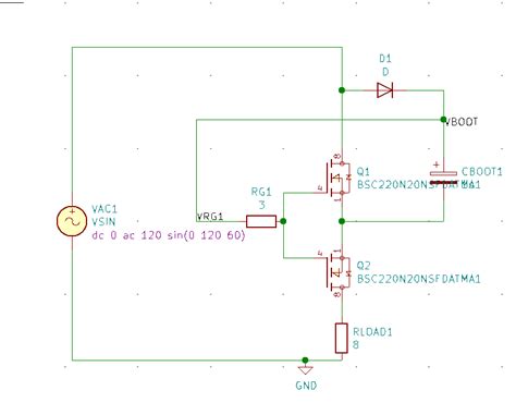 Spice Mosfet Bootstrap Circuit Simulation With Ngspice Electrical