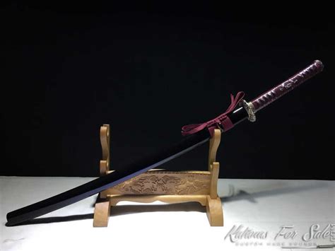 Katana 9260 Spring Steel With Gloss Black Saya Katanas For Sale