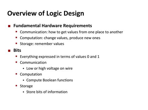 Ppt Logic Design Csci 2021 Computer Architecture And Organization