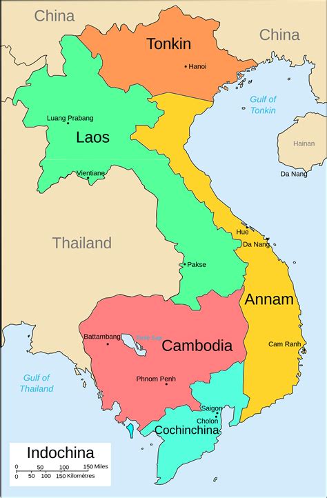 Map Of French Indochina Map Of Vietnam And China Vietnam Map With