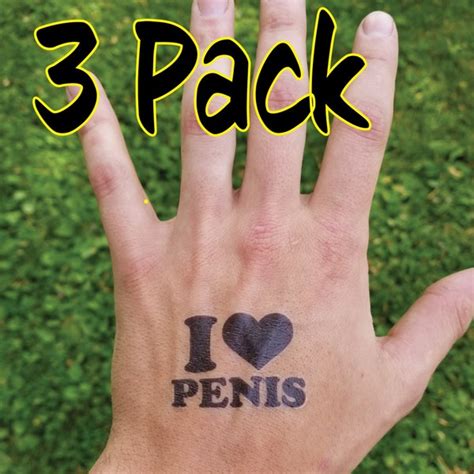 Temporary Tattoos Penis Etsy
