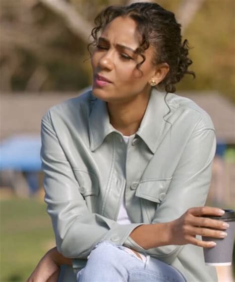 Greta Onieogou All American Grey Leather Shirt Jacket Usaleatherfirm